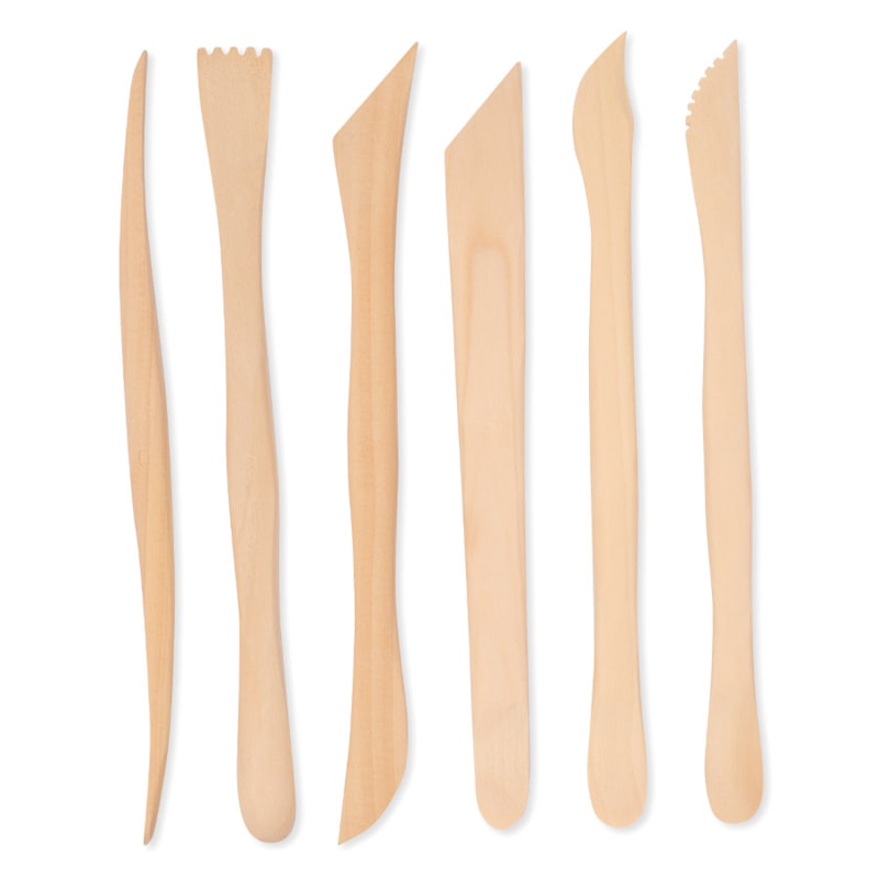 Wooden modeling tools 6 pcs.